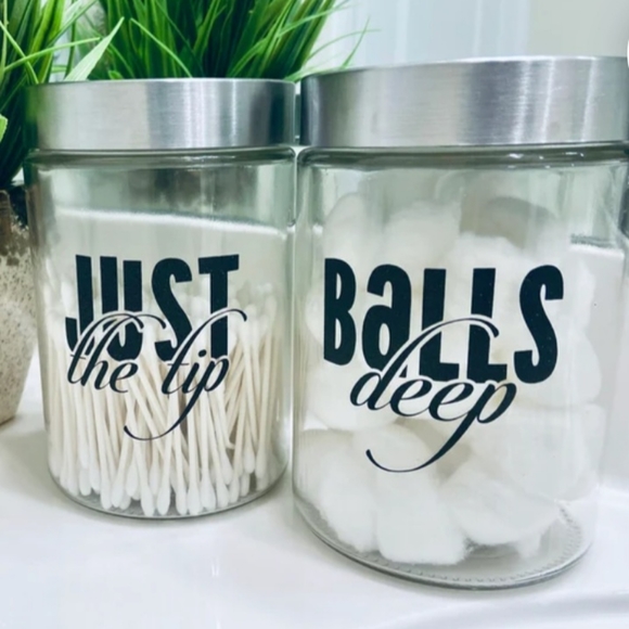 Bath | Cotton Ball Qtip Canisters | Poshmark